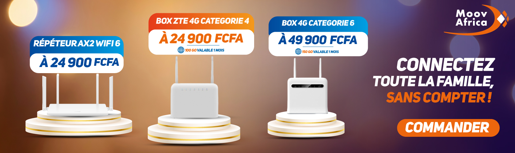 Box Moov 4G Wifi 6 - La Boutique de Moov Africa CI